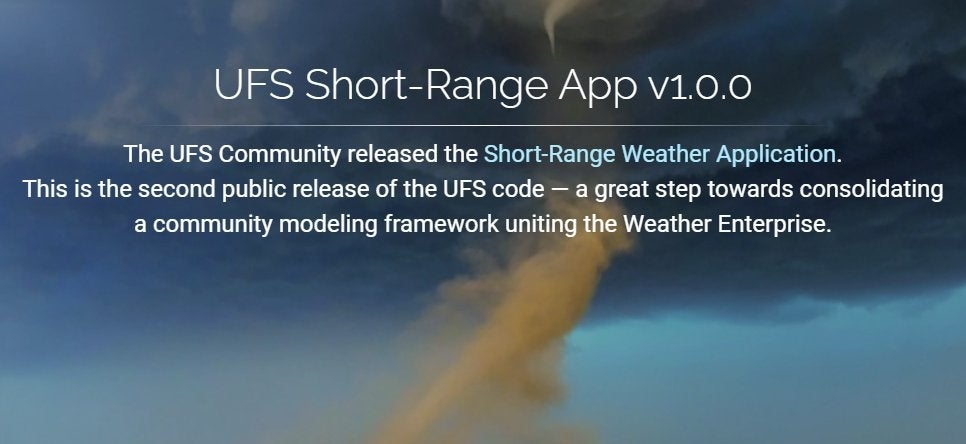 UFS Short-range Weather Application Version 1.0 has been released | dtcenter.org